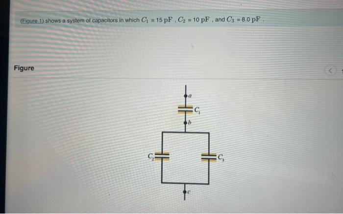 Solved (Figure 1) shows a system of capacitors in which | Chegg.com