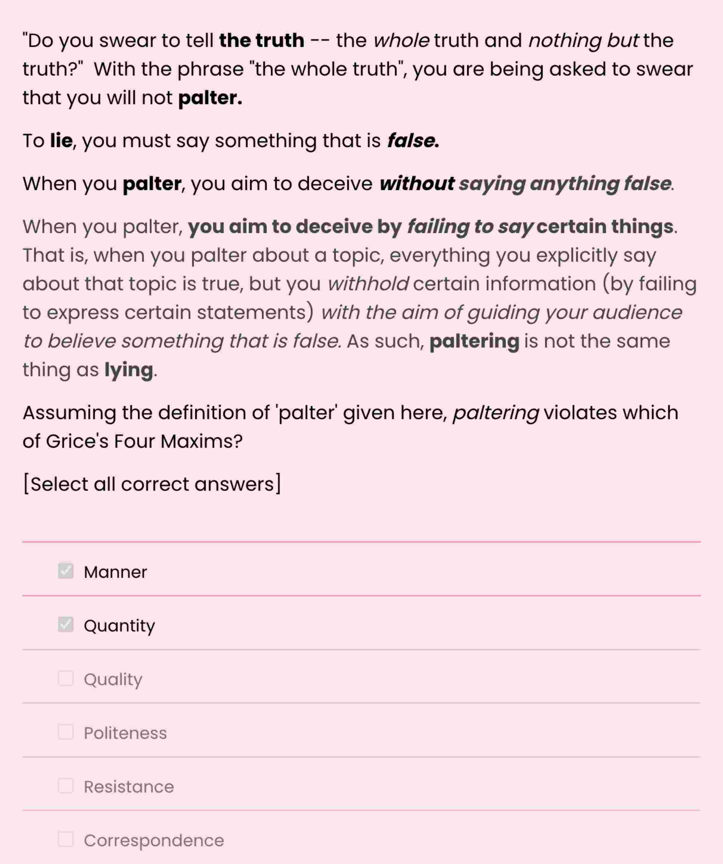 Solved "Do you swear to tell the truth -- ﻿the whole truth | Chegg.com