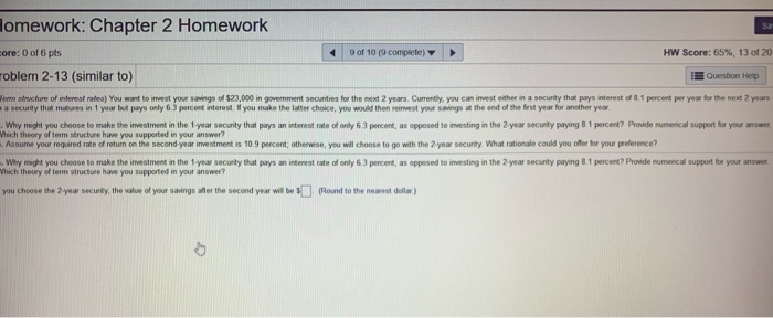 Solved Homework: Chapter 2 Homework core: 0 of 6 pts 9 of 10 | Chegg.com