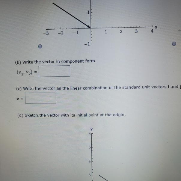 Solved The initial and terminal points of a vector v are | Chegg.com