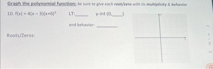 Solved Graph the polvnomial function: be sure to give each | Chegg.com