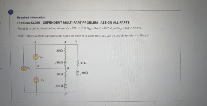 Solved Required information Problem 12.019 - DEPENDENT | Chegg.com