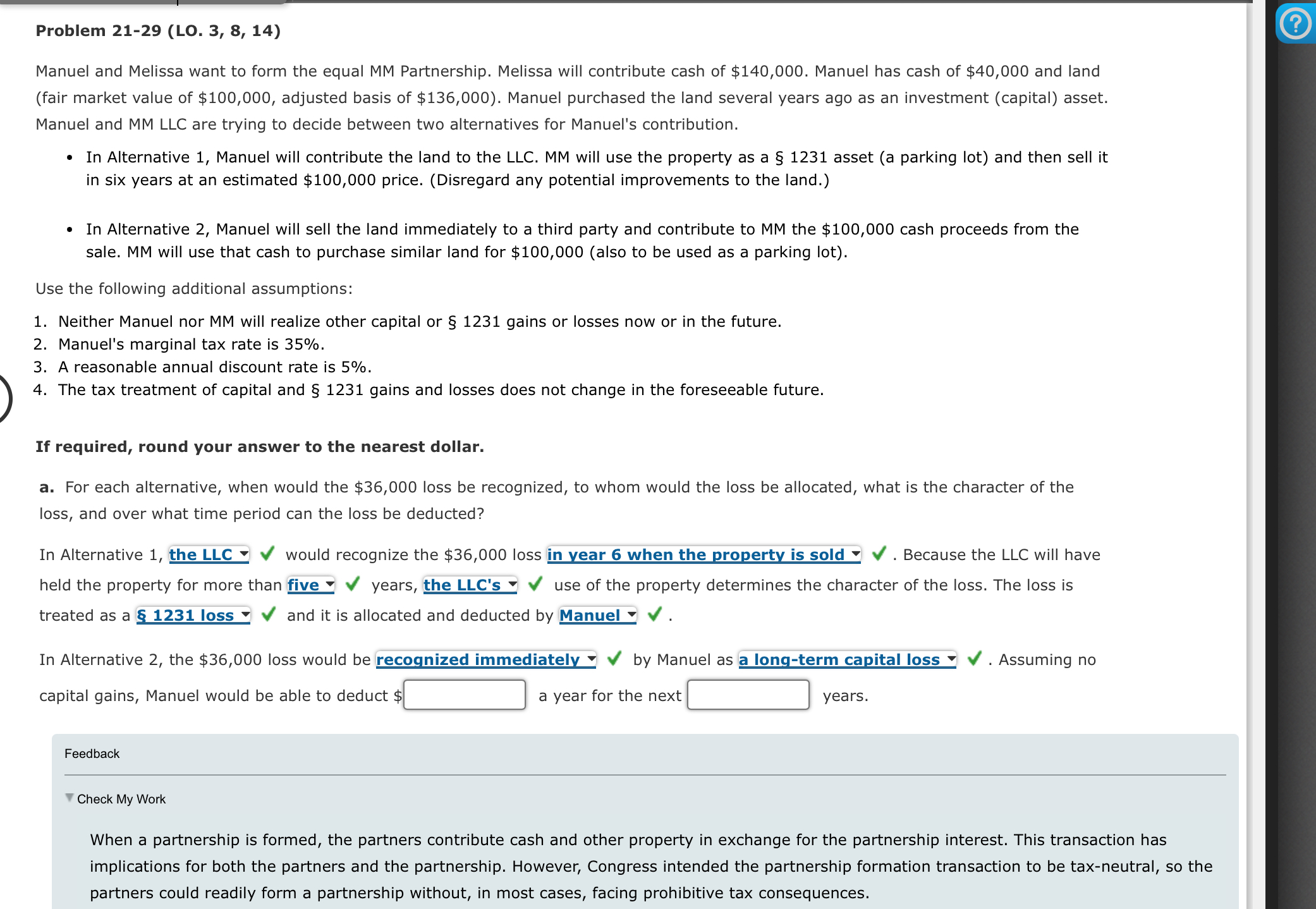 Solved When a partnership is ﻿formed, the partners | Chegg.com