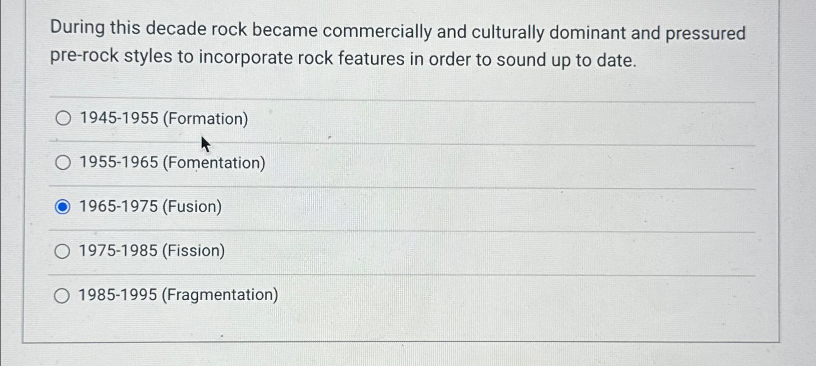 Solved During this decade rock became commercially and | Chegg.com