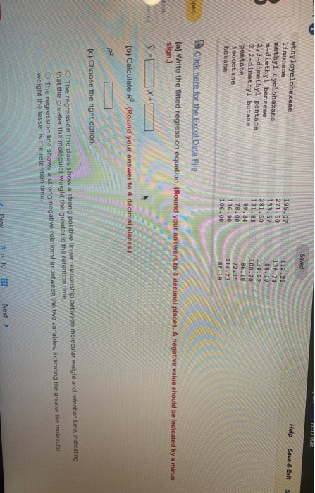 Saved Help Save & Exit Submit Consider the following | Chegg.com