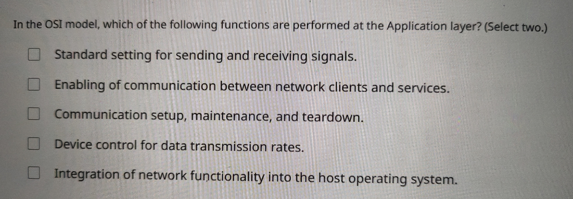 Solved In the OSI model, which of the following functions | Chegg.com