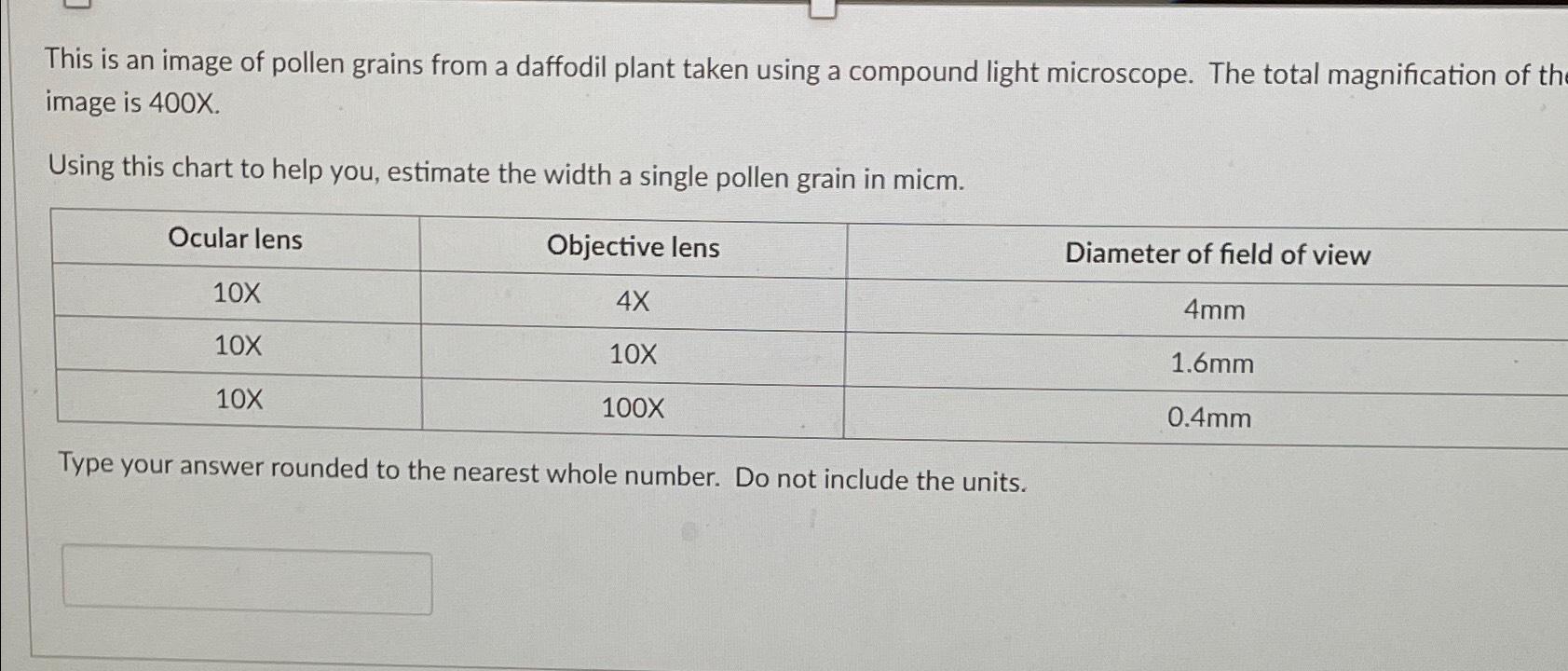 Solved This is an image of pollen grains from a daffodil | Chegg.com