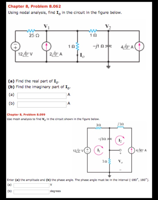 Solved Chapter 8, Problem 8.062 Using nodal analysis, find | Chegg.com