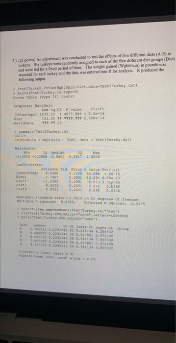 b.) Using a (B=0:05 level of significance, test the | Chegg.com