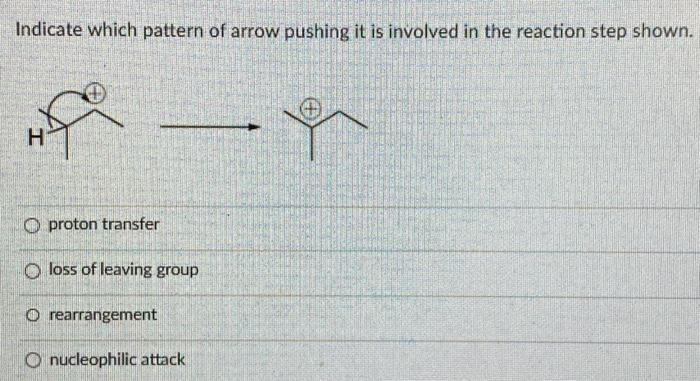 Solved Indicate which pattern of arrow pushing it is | Chegg.com