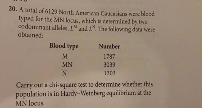 Solved 20. A total of 6129 North American Caucasians were | Chegg.com