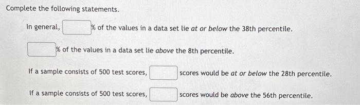 Solved Complete the following statements. In general, \quad | Chegg.com