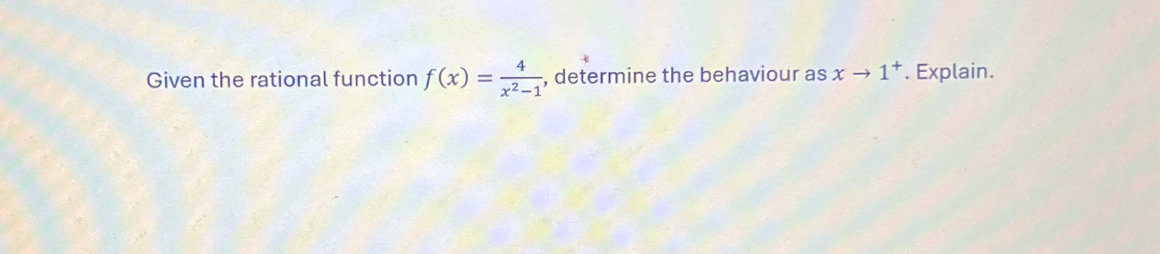 Solved Given the rational function f(x)=4x2-1, ﻿determine | Chegg.com