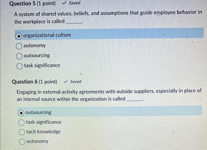 Solved A system of shared values, beliefs, and assumptions | Chegg.com