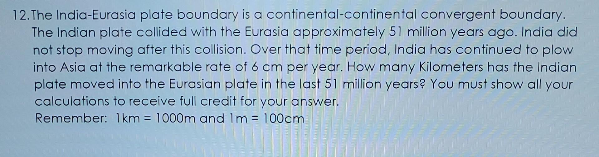 Solved how do you convert thr cm to kilometers | Chegg.com
