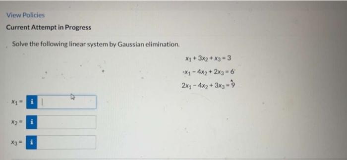 Solved Current Attempt in Progress Solve the following | Chegg.com
