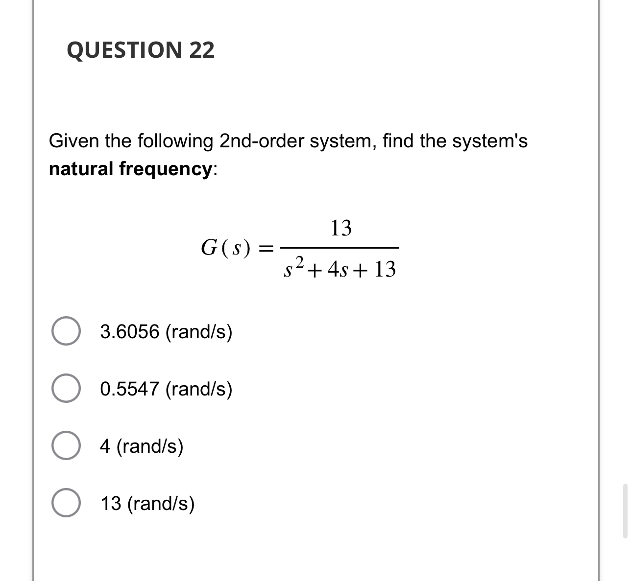 Solved QUESTION 22Given the following 2nd-order system, find | Chegg.com