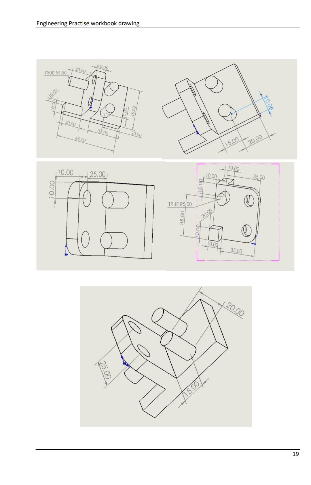 Solved Engineering Practise workbook drawing Exercise 3 | Chegg.com