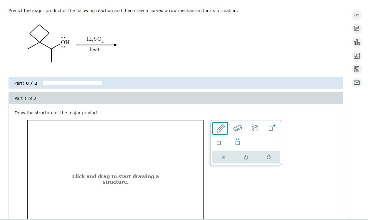 Solved Draw the structure of the major product.Click and | Chegg.com