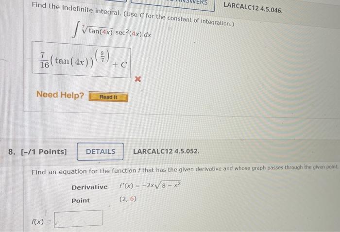 Solved Find the indefinite integral. (Use C for the constant | Chegg.com