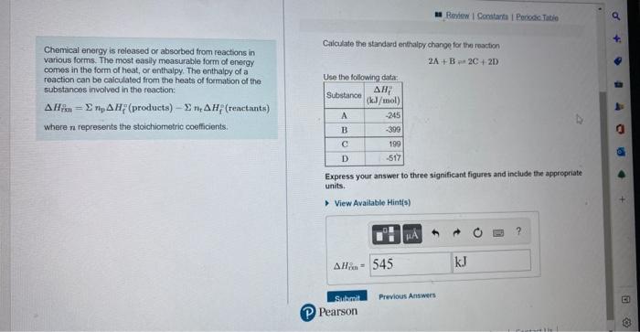 Solved Chemical energy is released or absorbed from | Chegg.com