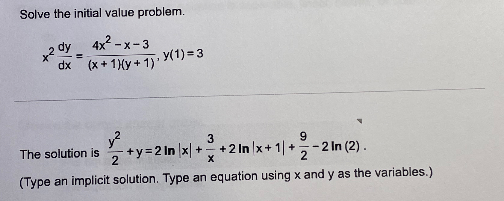 Solved Solve the initial value | Chegg.com