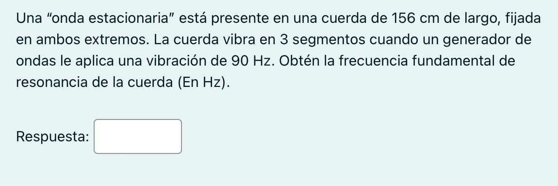 Solved Una "onda estacionaria" está ﻿presente en una cuerda | Chegg.com