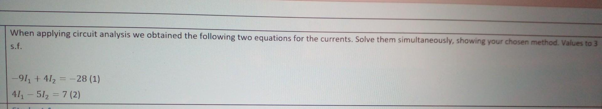Solved When applying circuit analysis we obtained the | Chegg.com Solved When applying circuit analysis we obtained the | Chegg.com