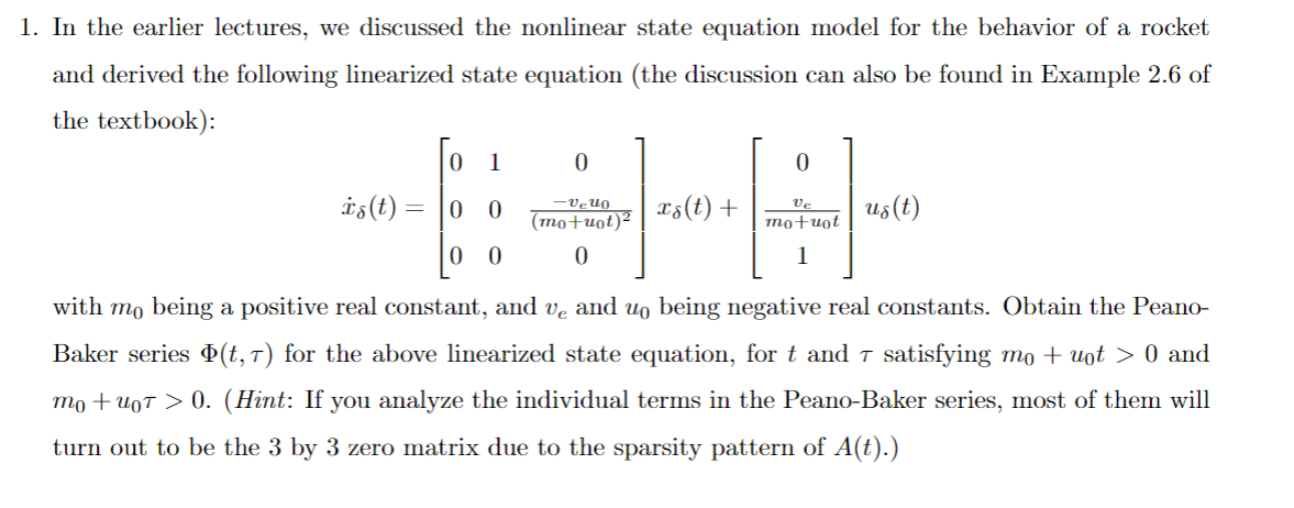 Solved In the earlier lectures, we discussed the nonlinear | Chegg.com