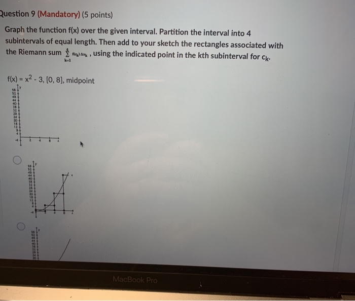 Solved Question 9 (Mandatory) (5 points) Graph the function | Chegg.com