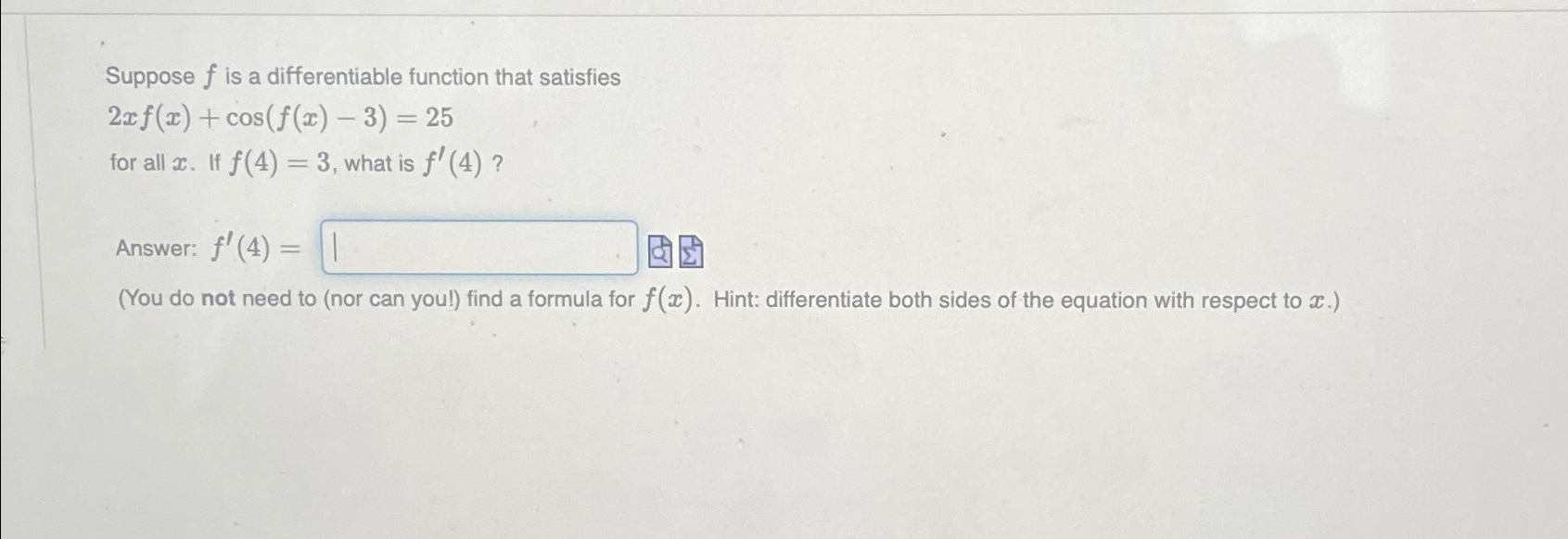Solved Suppose f ﻿is a differentiable function that | Chegg.com