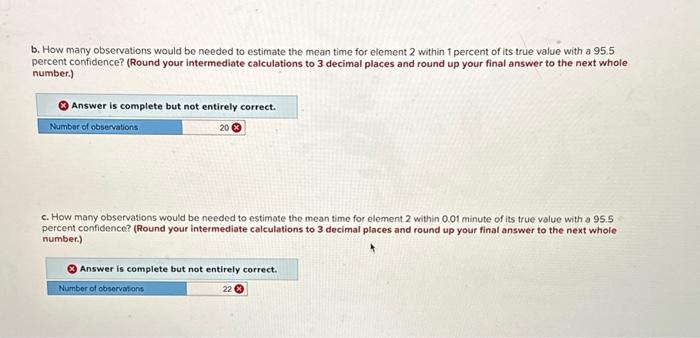 Solved The data in the table below represent time study | Chegg.com