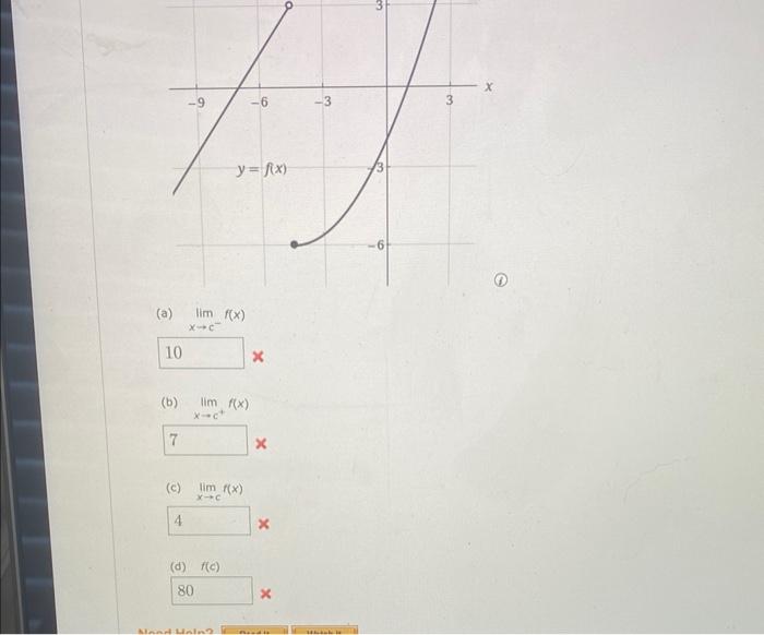 Solved c=−421 (a) limx→e−1f(x) Xe (b) limx→gef(x)limx→c−f(x) | Chegg.com