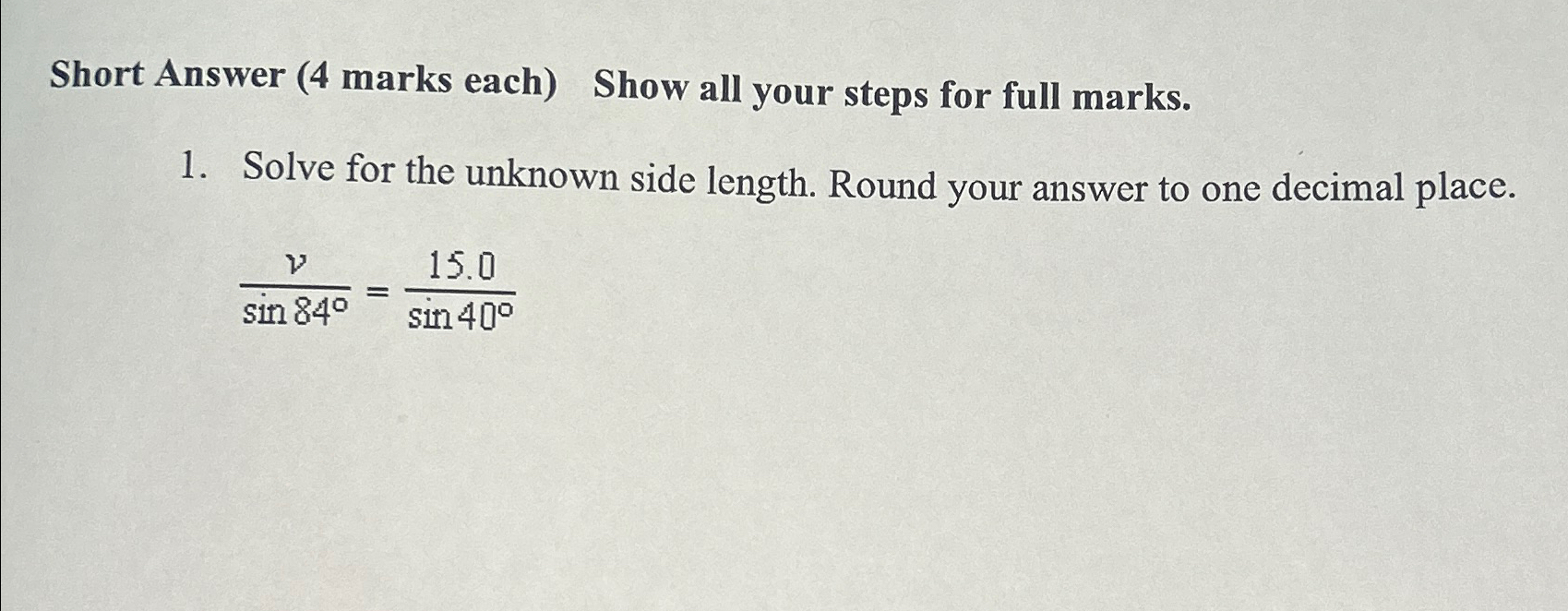 Solved Short Answer (4 ﻿marks each) ﻿Show all your steps for | Chegg.com