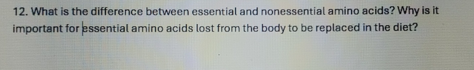 Solved What is the difference between essential and | Chegg.com
