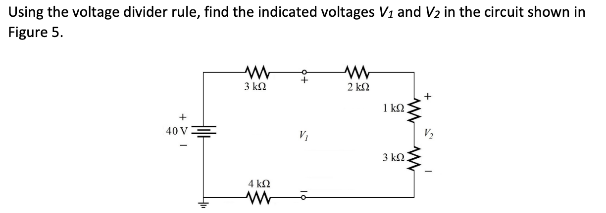 Solved Using the voltage divider rule, find the indicated | Chegg.com