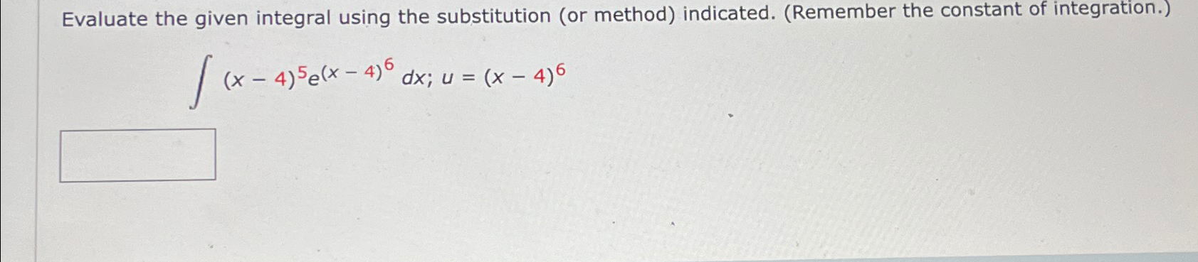 Evaluate the given integral using the substitution | Chegg.com