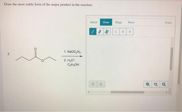 Solved Draw the most stable form of the major product in the | Chegg.com