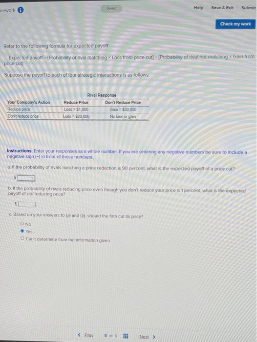 Solved Save mework Help Save & Exit Submit Check my work | Chegg.com Solved Save mework Help Save & Exit Submit Check my work | Chegg.com