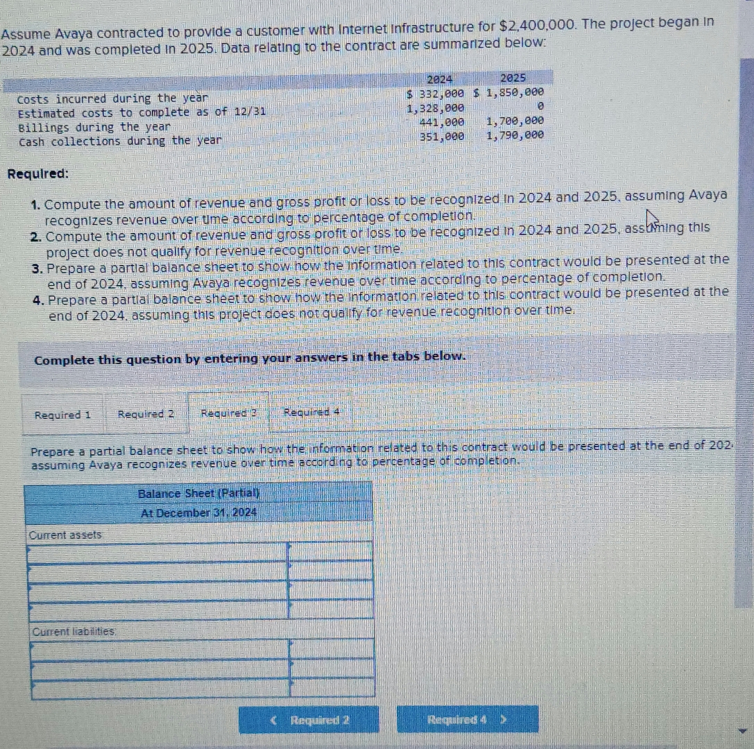 Solved Assume Avaya contracted to provide a customer with | Chegg.com