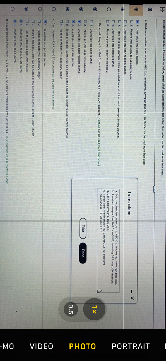Solved Beside each of the four transactions below, select | Chegg.com