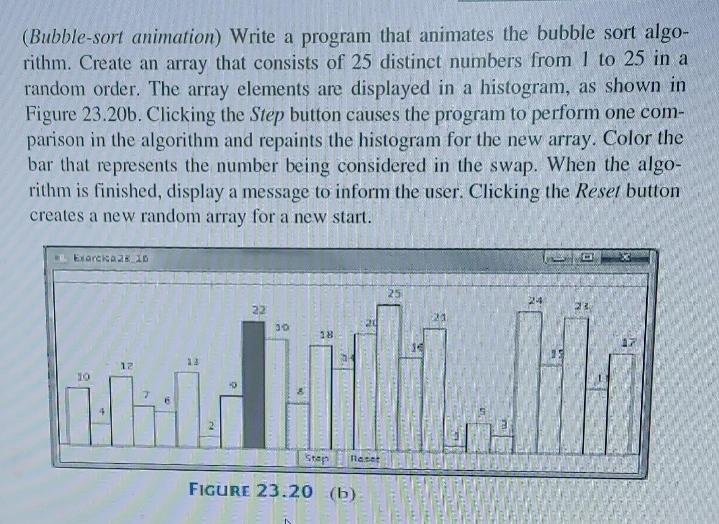 Solved Bubble Sort Animation Write A Program That Animates 3136