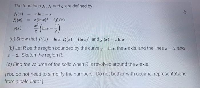 Solved The functions f1,f2 and g are defined by | Chegg.com