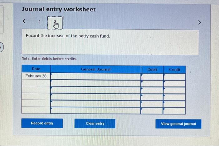 [Solved]: Nakashima Gallery had the following petty cash tr