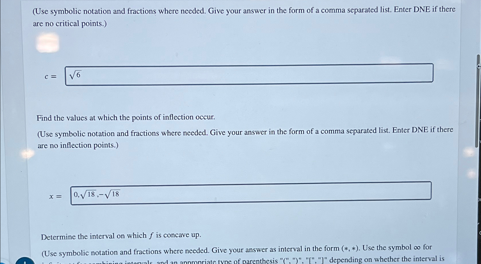 Solved (Use symbolic notation and fractions where needed. | Chegg.com