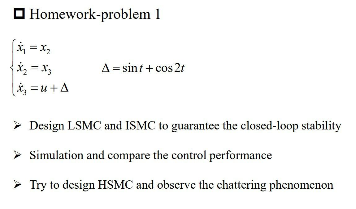 Solved 1)design LSMC and ISMC to guarantee the closed-loop | Chegg.com