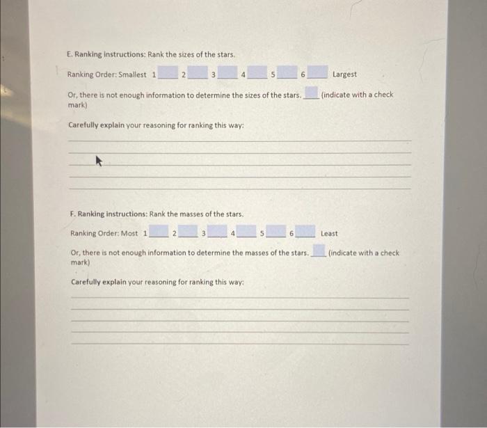 Solved Astronomy Ranking Task: Spectroscopic Parallax | Chegg.com