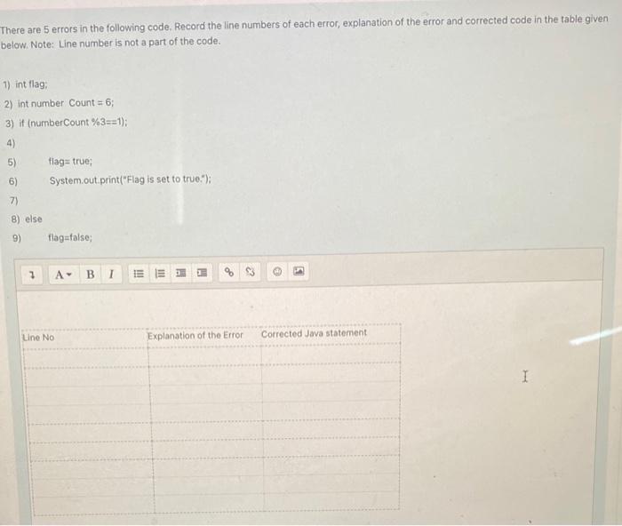 Solved There are 5 errors in the following code. Record the | Chegg.com