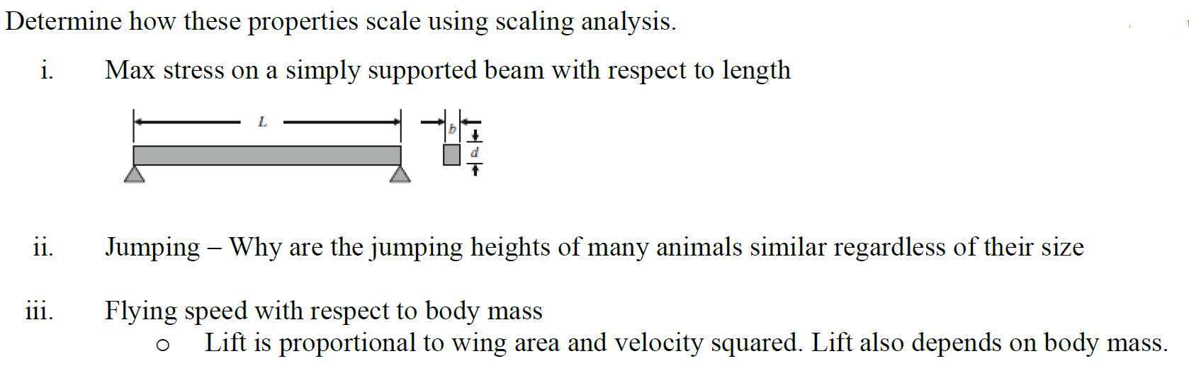Solved Determine how these properties scale using scaling | Chegg.com