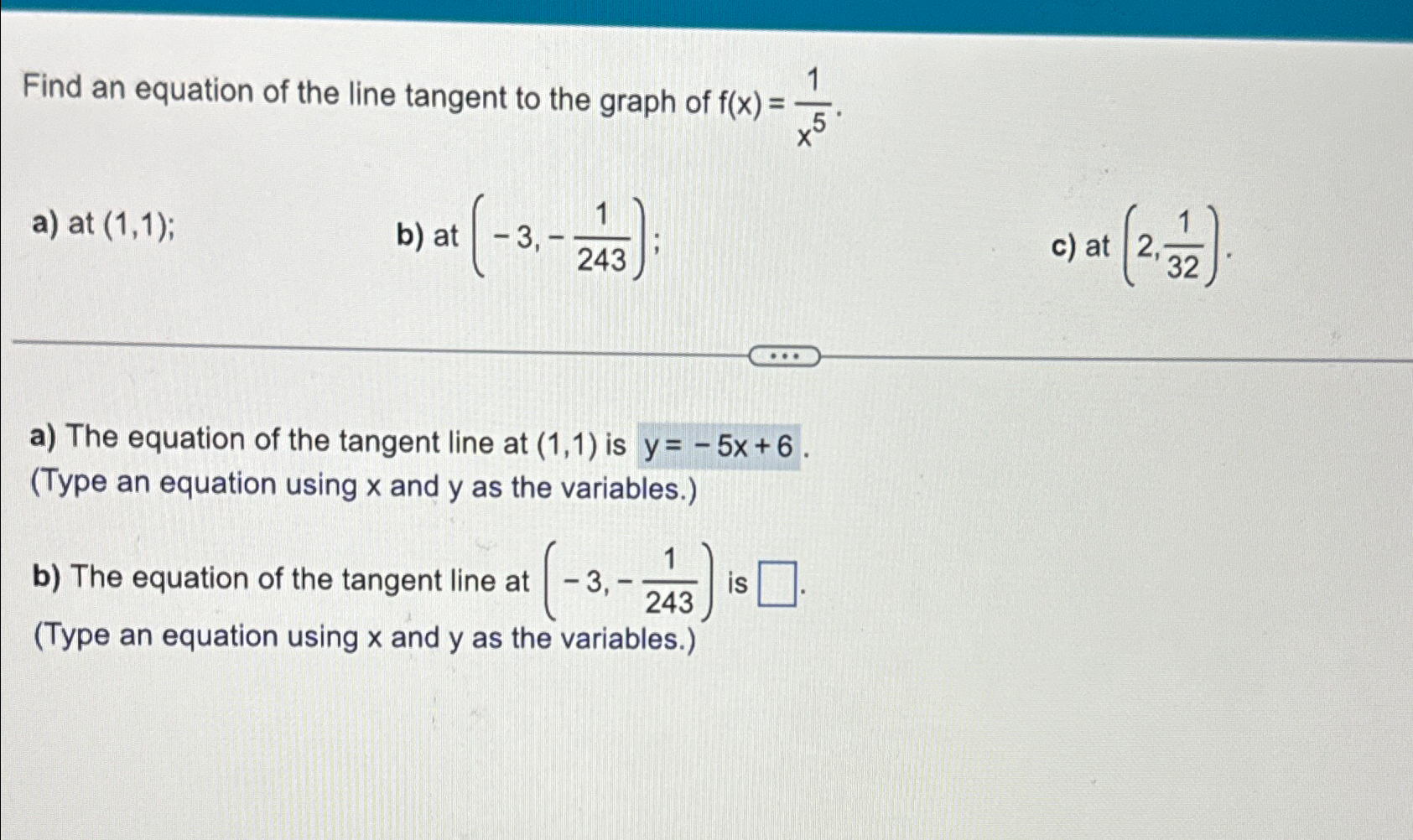 Solved Find an equation of the line tangent to the graph of | Chegg.com